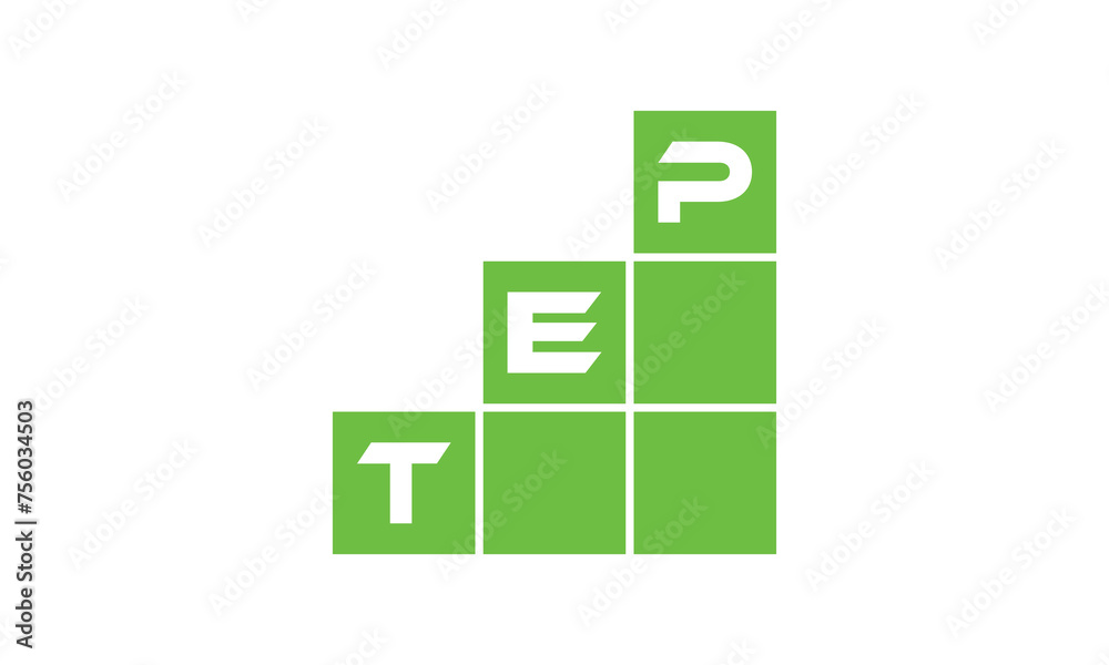 TEP initial letter financial logo design vector template. economics ...
