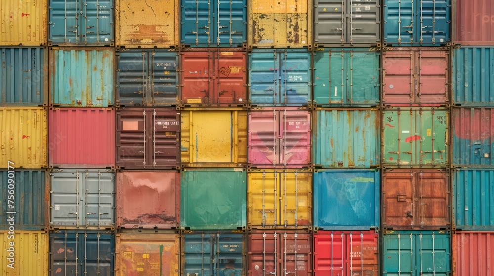 shipping containers, patterns of different shipping containers Stock ...