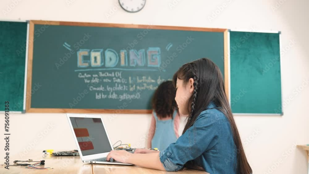 Girl writing engineering prompt by using AI software or programing ...