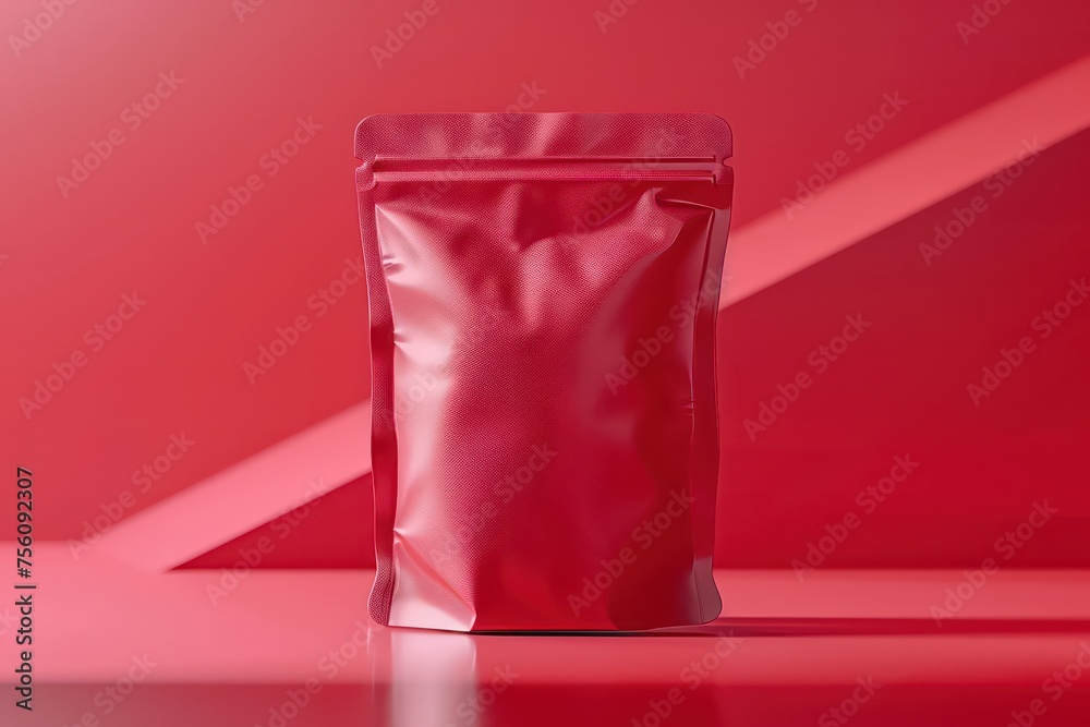 plastic bag packaging design for protein powder, mockup, no label Stock ...