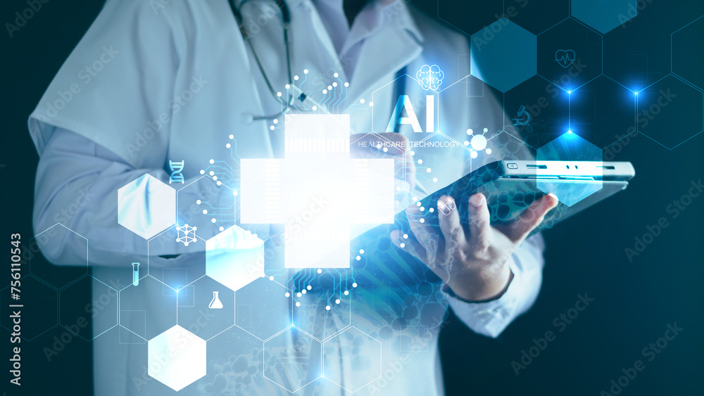 Medical technology, doctor use AI robots for diagnosis, care, and ...