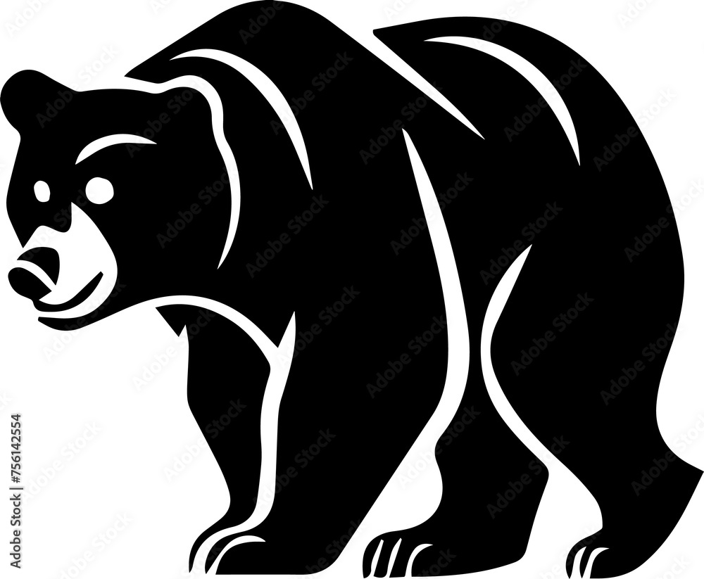 Bear Black Bear Clipart illustration Stock Illustration | Adobe Stock