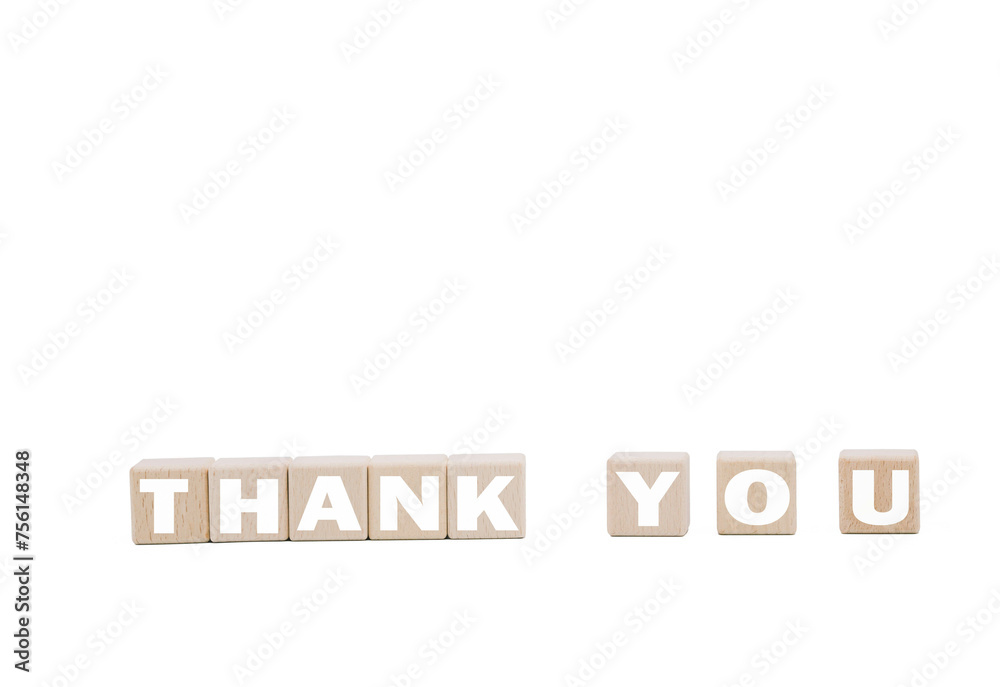 Wooden block showing thank you message Idea for writing a ...