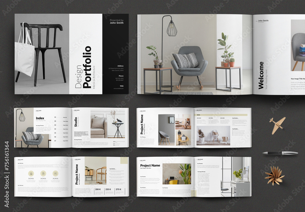 Design Portfolio Template Stock Template | Adobe Stock