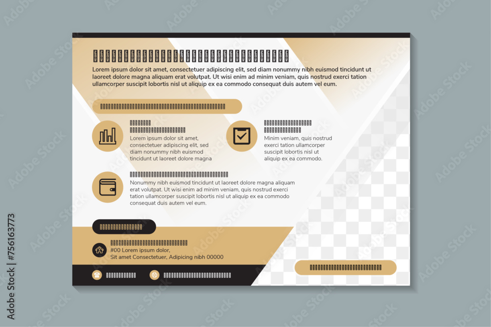 digital transformation flyer design template in horizontal layout with ...