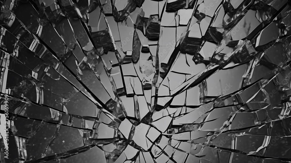 Broken glass on black background, Broken glass texture, broken window ...
