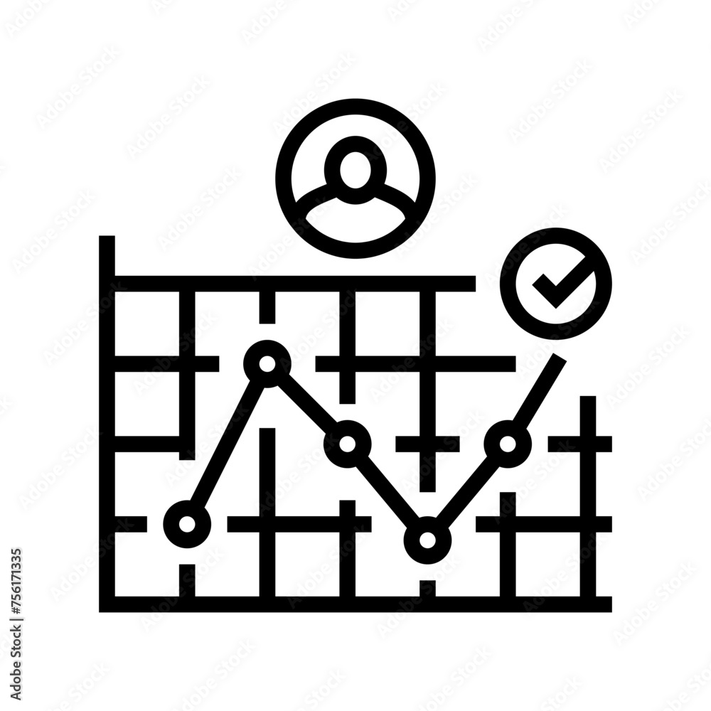 user journey map ux ui design line icon vector. user journey map ux ui design sign. isolated ...
