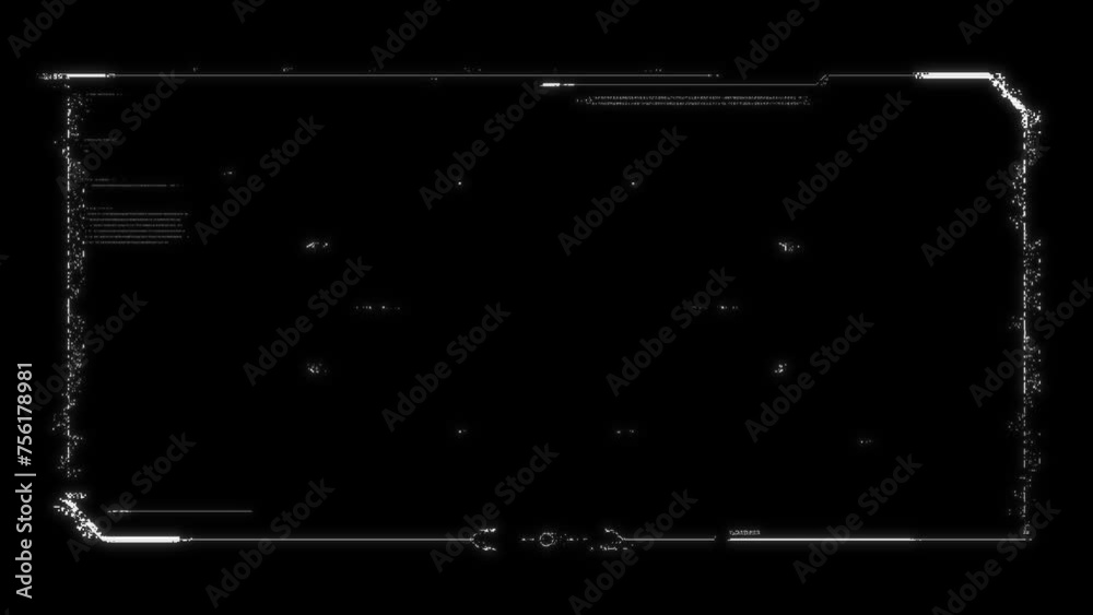 Futuristic glitch HUD aim. Cyberpunk style distorted HUD screen. Tech ...