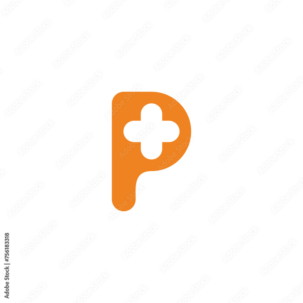 letter p flower cute medical logo vector Stock Vector | Adobe Stock