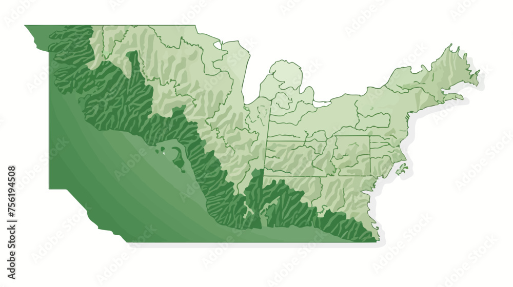 Chelan county map in state of washington flat vector Stock Vector ...