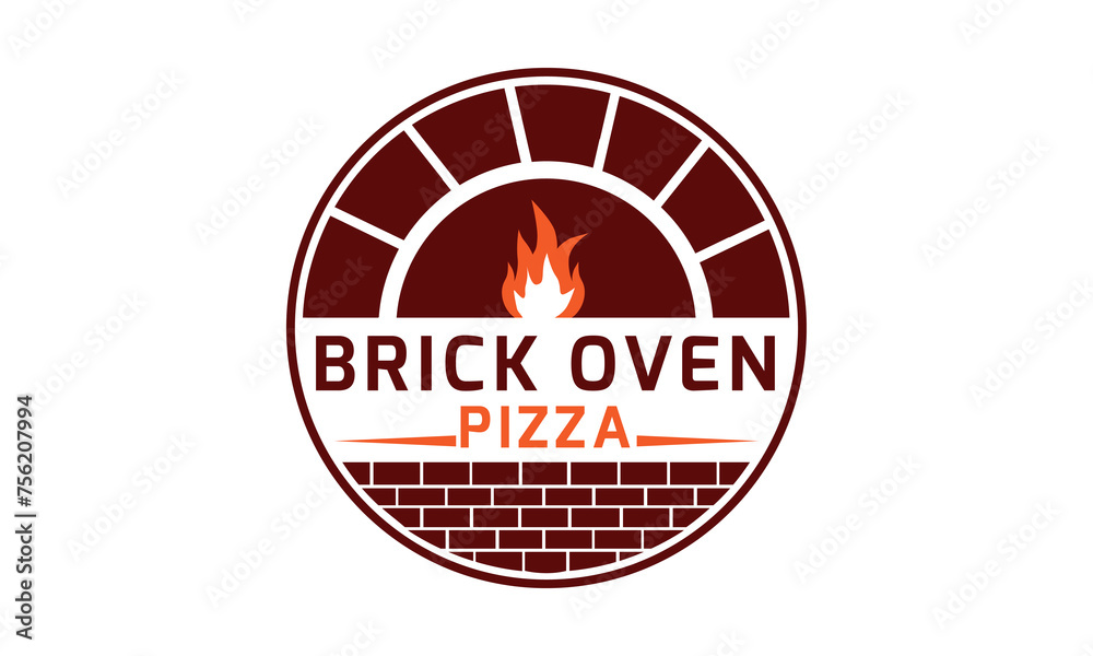 Brick oven pizza logo icon with transparent png and vector file Stock ...