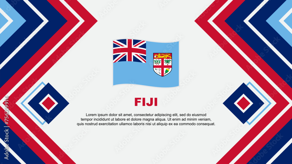 Fiji Flag Abstract Background Design Template. Fiji Independence Day ...