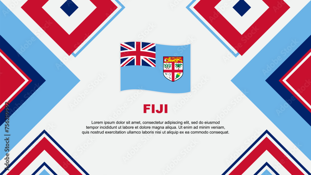 Fiji Flag Abstract Background Design Template. Fiji Independence Day ...