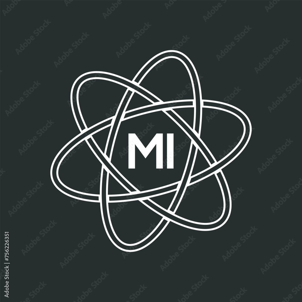 MI letter logo design on white background. MI logo. MI creative ...