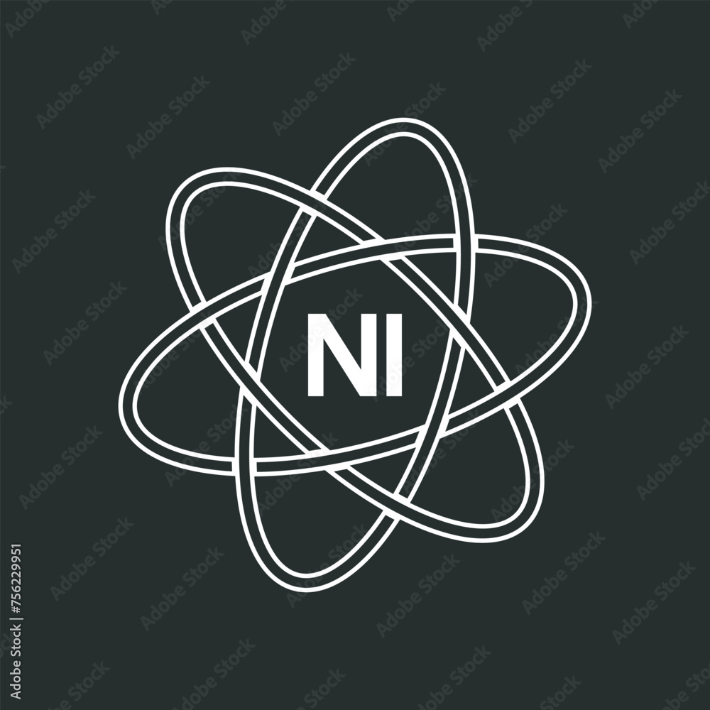 NI letter logo design on white background. NI logo. NI creative ...