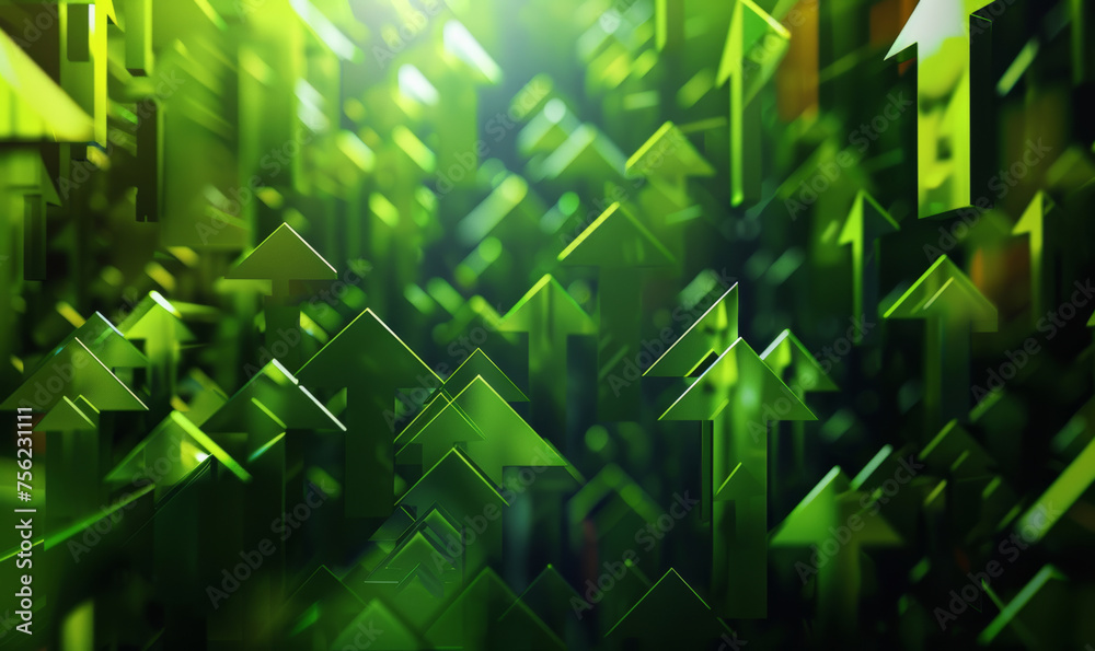 Green Arrow, stock market and finance background design for business ...