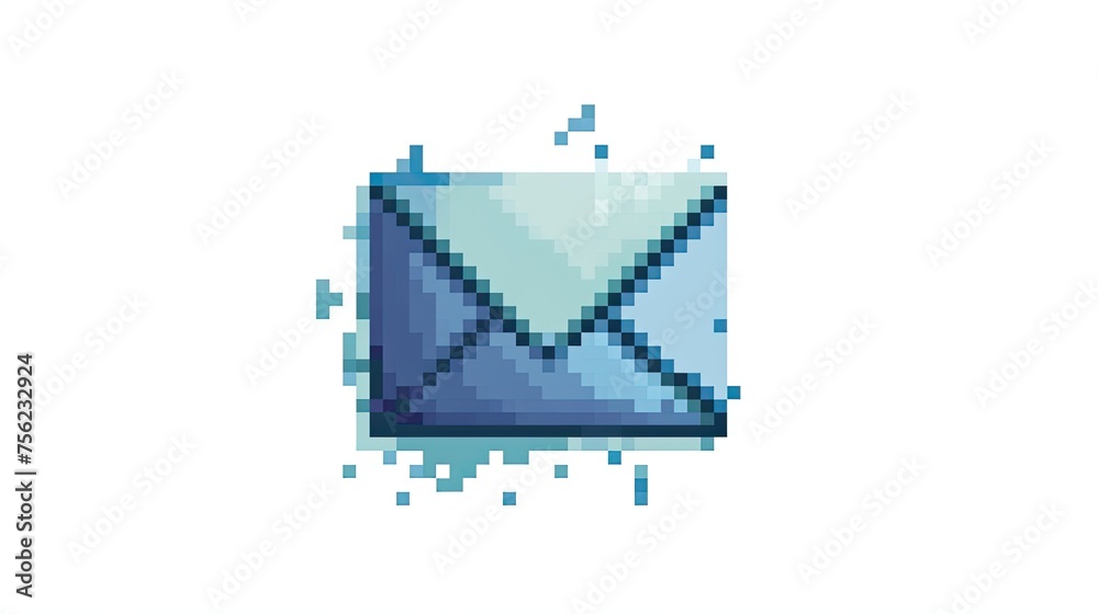 Pixel mail. Style, time, address, email, letter, parcel, postman, dove ...