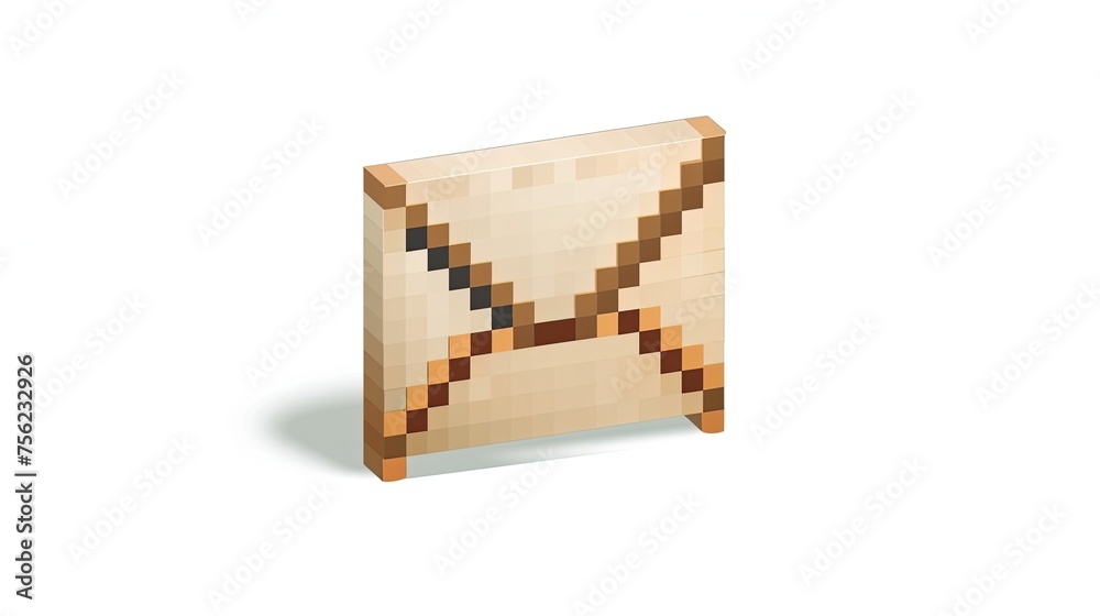 Pixel mail. Style, address, email, letter, parcel, postman, dove, stamp ...