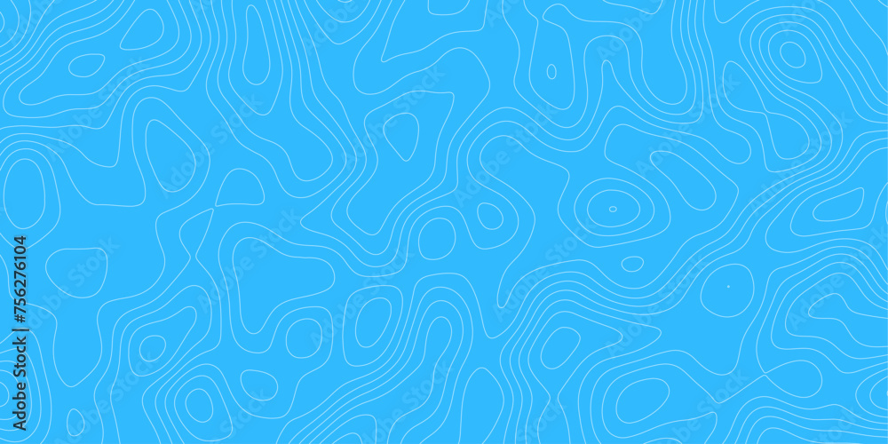 Sky blue abstract background geography scheme round strokes topographic ...