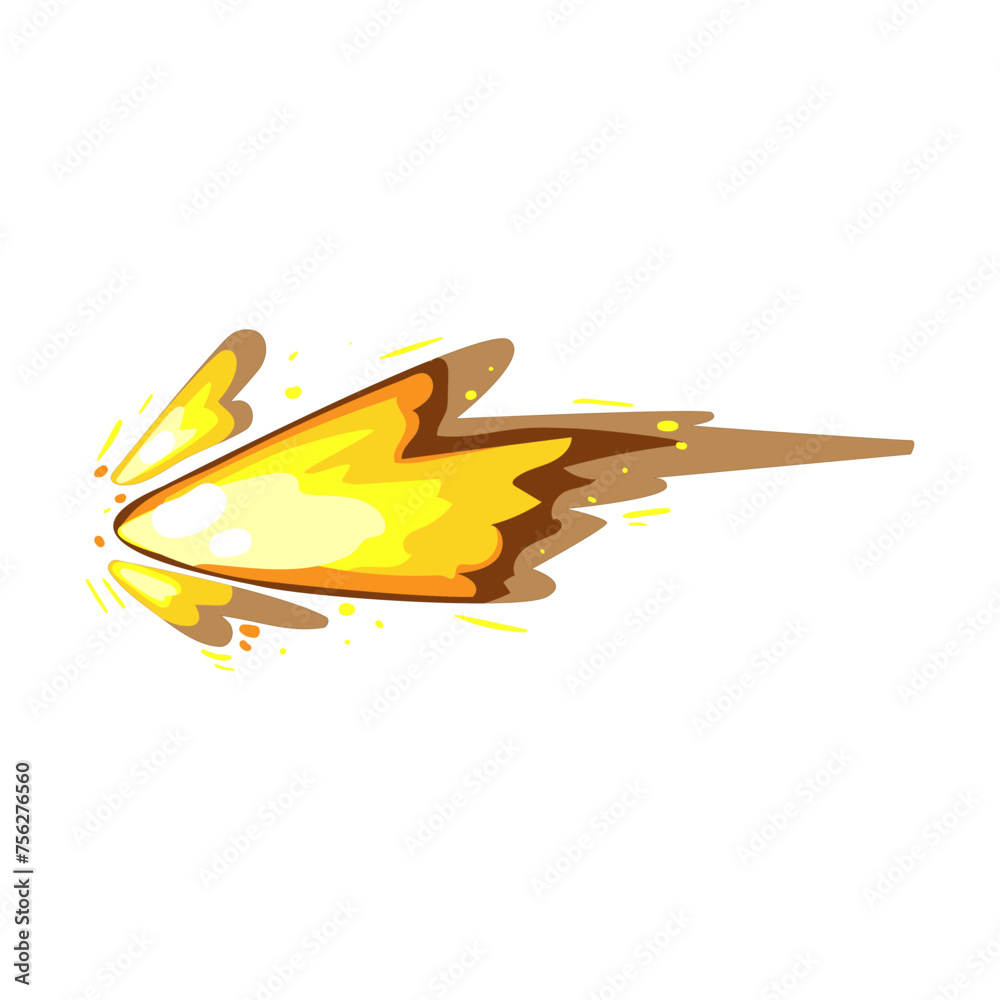 Fire Gun Flash Cartoon Shooting Shot Barrel Light Blaze Realistic Fire Gun Flash Sign