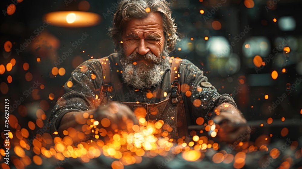 Craftsmanship is born from fire and skill in the blacksmith's realm ...