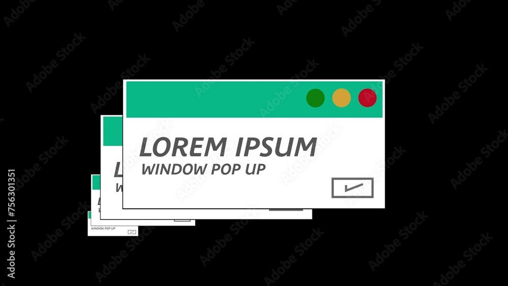 Retro Computer Old School Pop Up Window Lower Third Stock Template ...