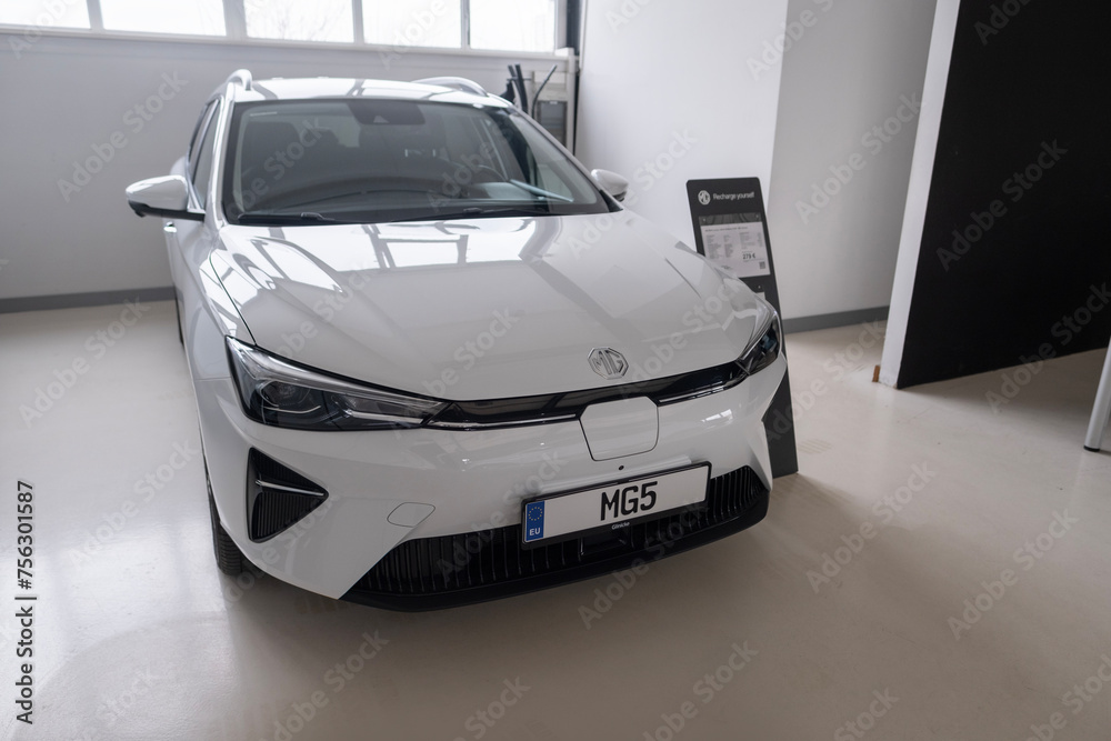 new white Car MG4 Electric, Motor UK Limited Nanjing, high-performance ...