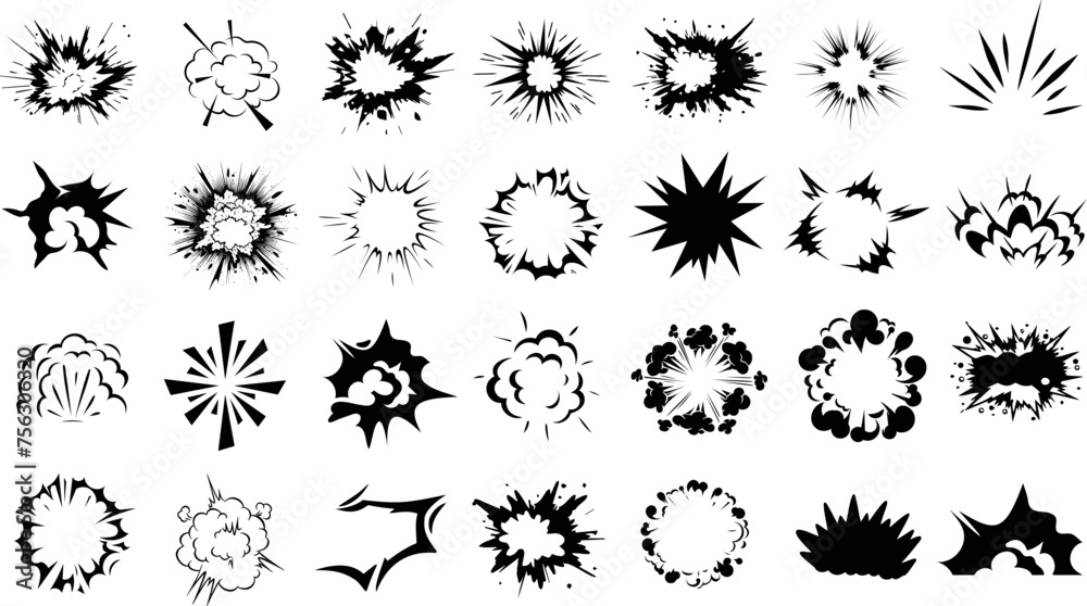 Poster Explosive effect, dynamic explosion, energy filled vector ...