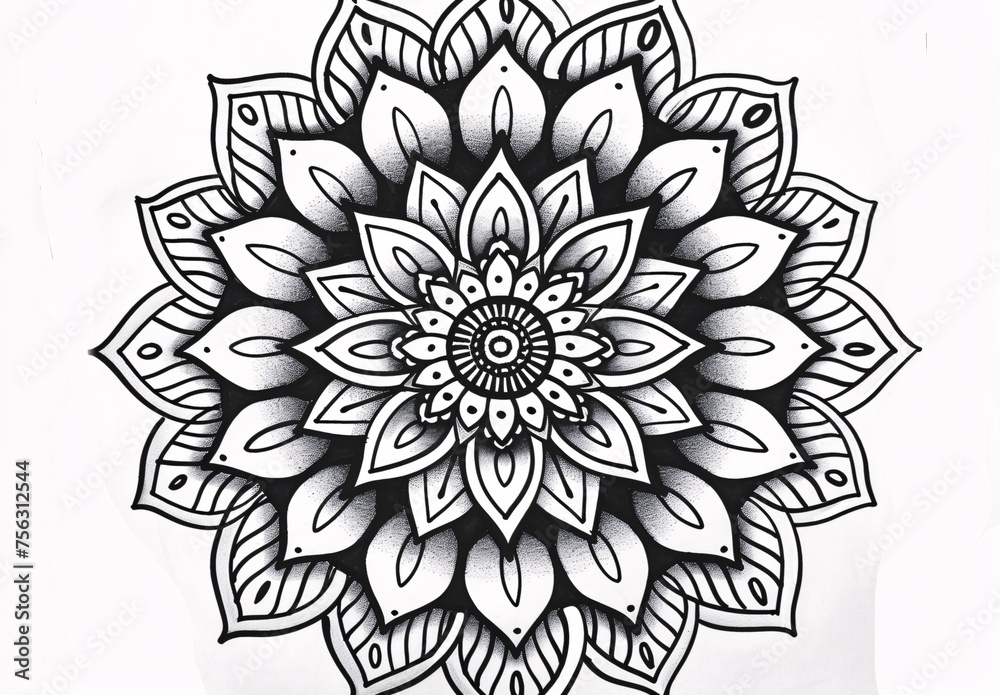 Flower Power A Black and White Tattoo Design Inspired by the Flower ...