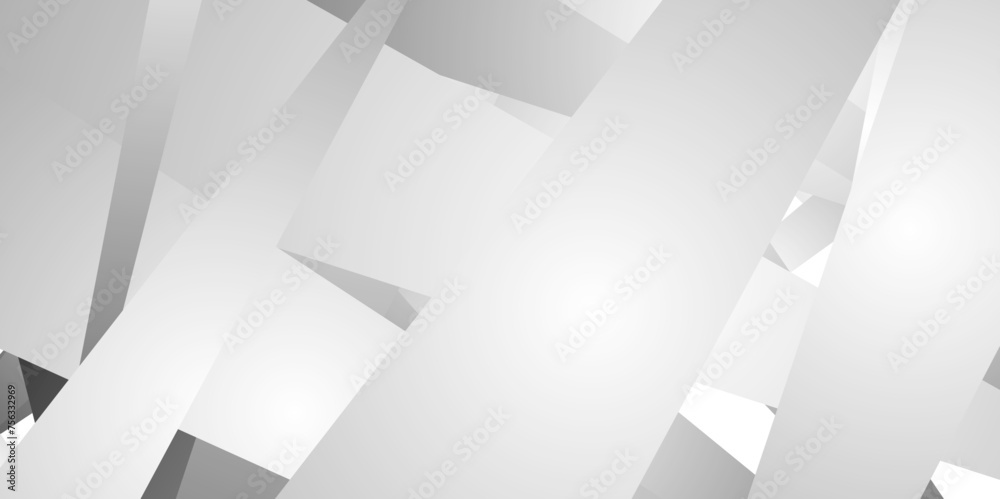 Vecteur Stock Abstract background with white and gray and geometric ...