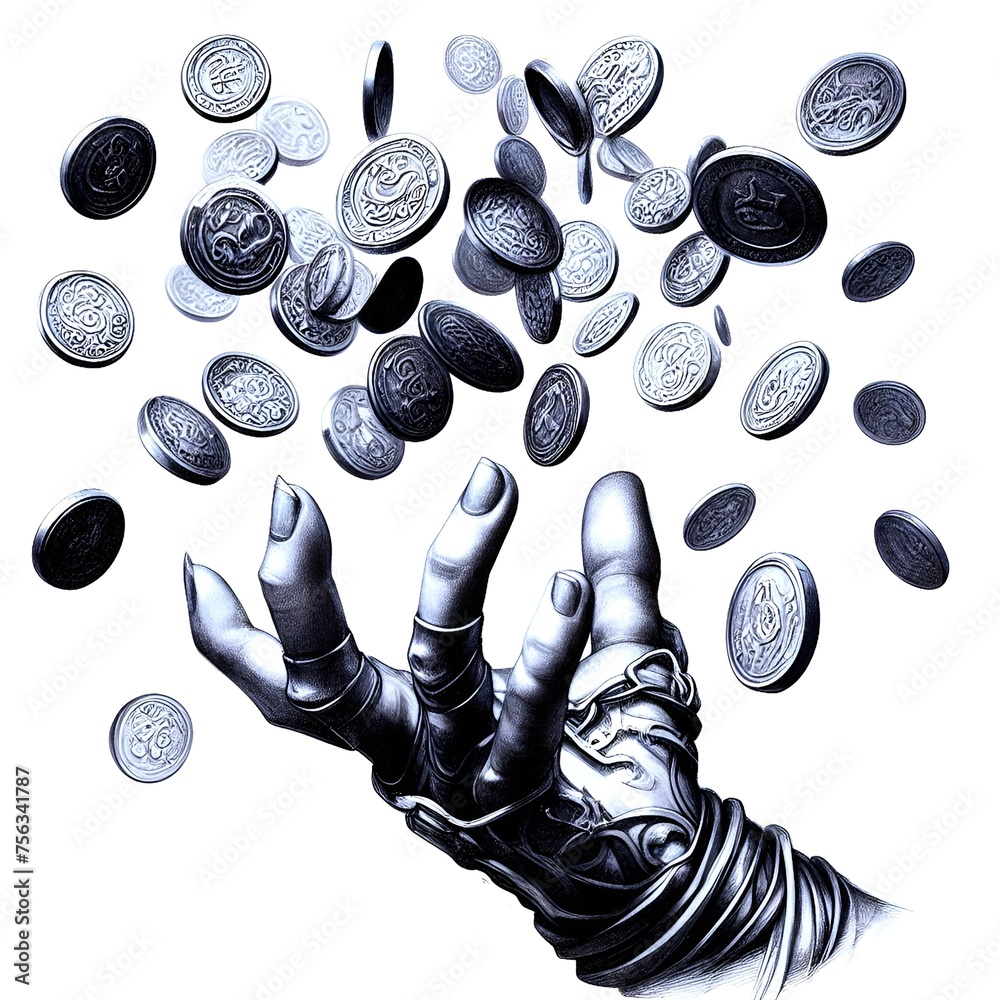 Pencil sketch artistic image of no background elements, monochrome ...