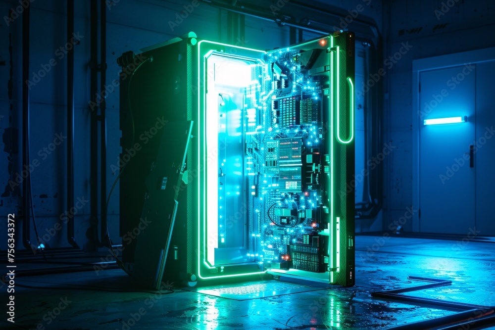 Neon Glowing Computer Rack A Cool Tech Trend for the Month of April ...