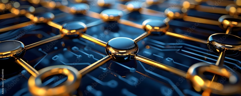 Building a Strong Blockchain Network Through Node Connectivity. Concept Blockchain Network, Node ...