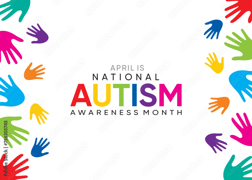 National autism awareness month celebrate in April month. Stock Vector ...