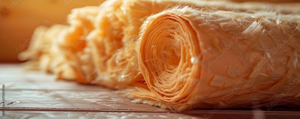 Understanding the Texture of a Fibrous Insulation Roll. Concept Fibrous ...