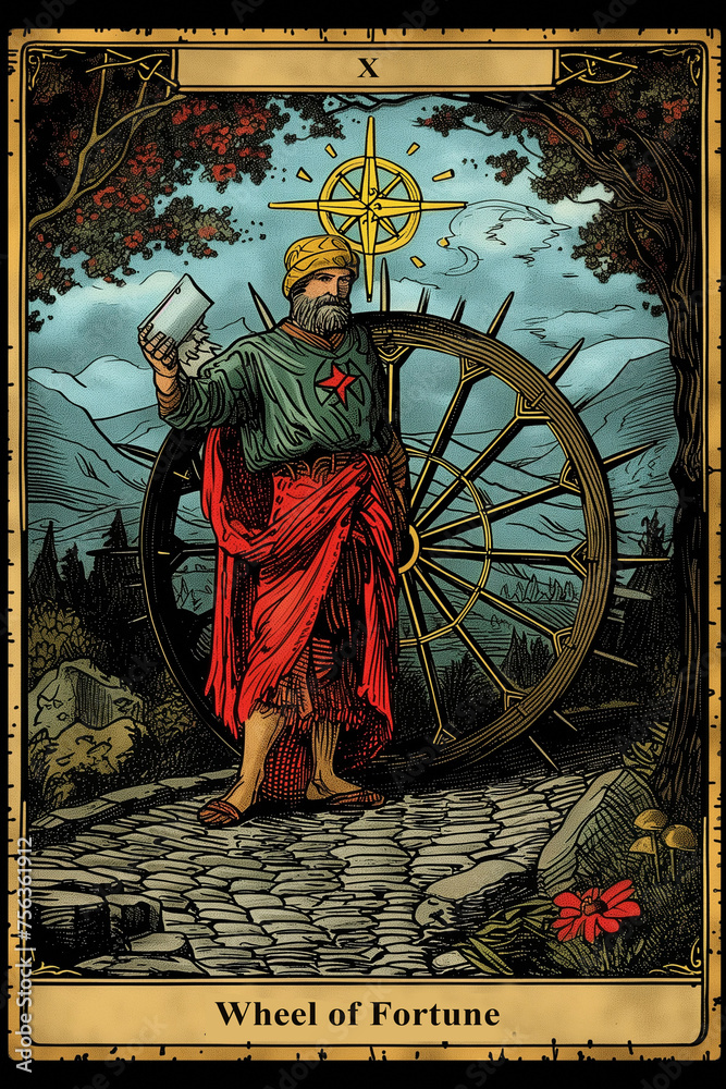 Tarot n.10 wheel of destiny, enigmatic card represents a turning point ...