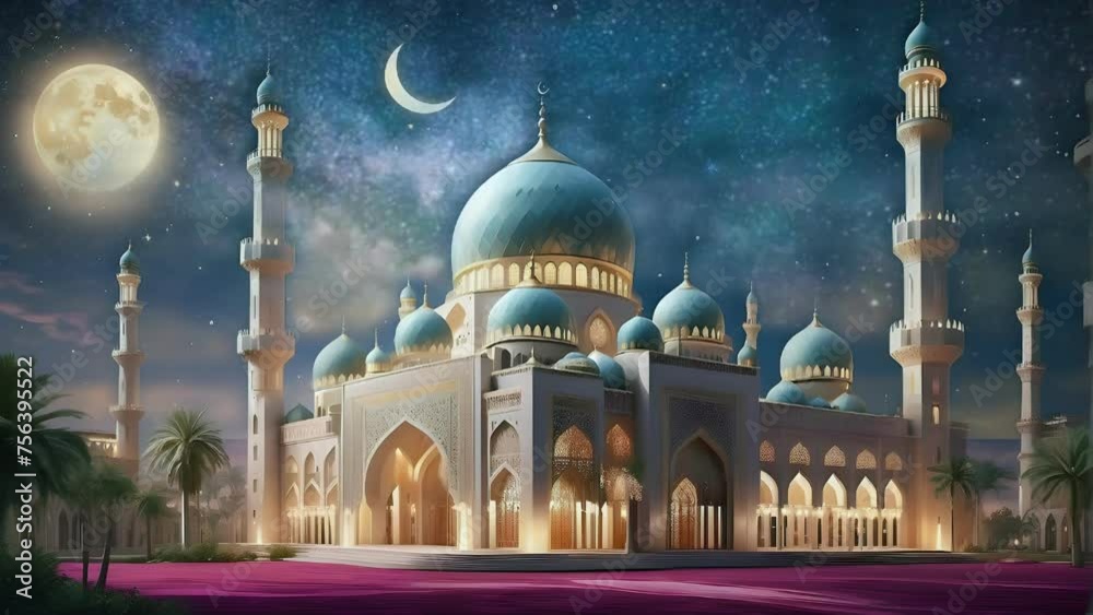Animated Islamic Wallpaper, Luxury Ramadan Mosque Background UHD 4K ...