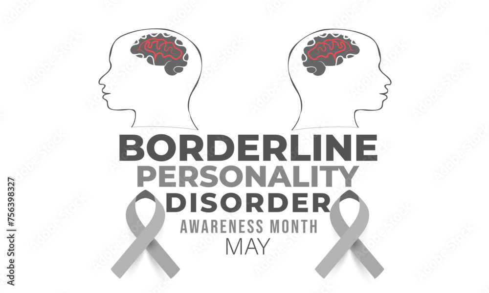 Borderline personality disorder awareness month. background, banner ...