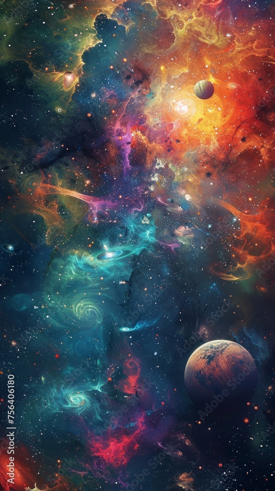 Explore the vastness of the cosmos with an abstract backdrop ...