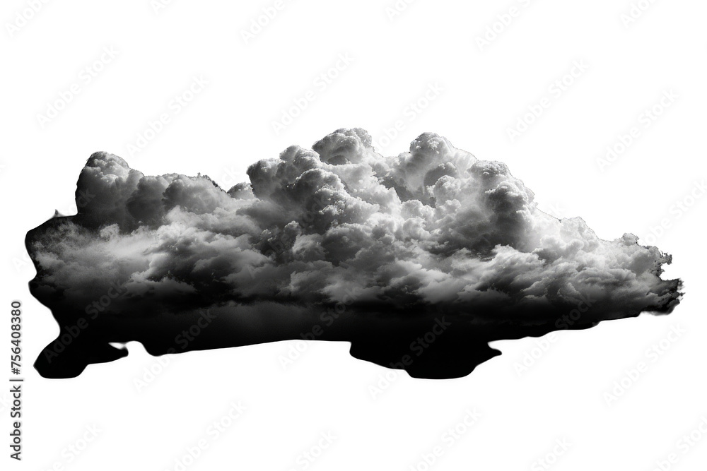 Detailed illustration of a stratus cloud isolated on a transparent ...