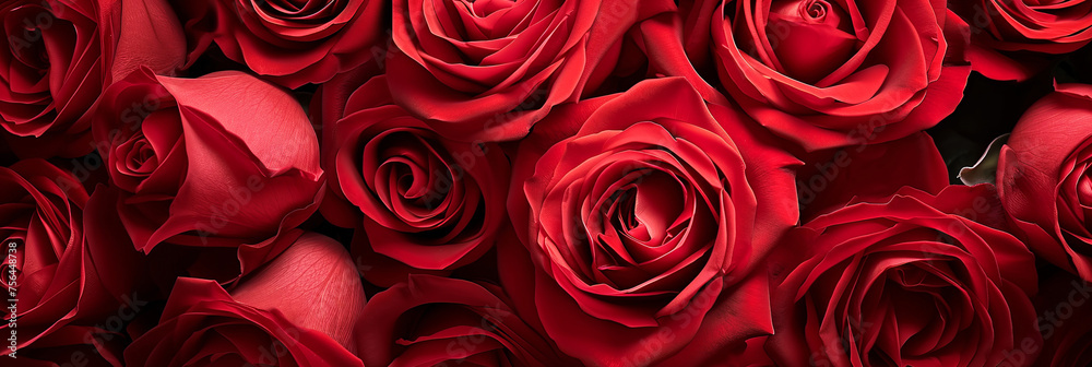 Red roses. Bouquet of red roses. Valentine's day, wedding day ...