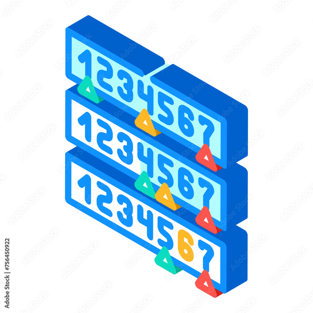 Binary Search Algorithm Isometric Icon Vector Binary Search Algorithm