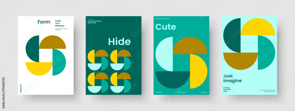 Modern Poster Layout. Geometric Report Design. Creative Book Cover ...