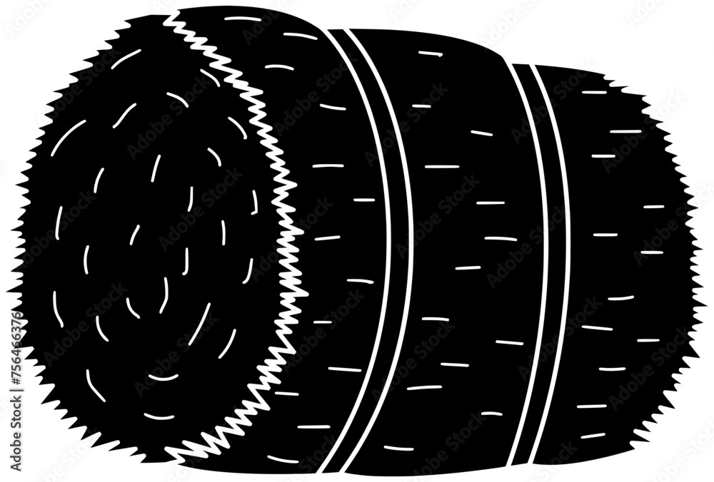 straw illustration agriculture silhouette bale logo farm icon hay ...