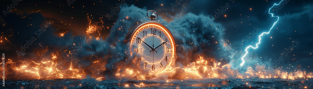 Time is running out as the clock ticks in this alarming image. Time is ...