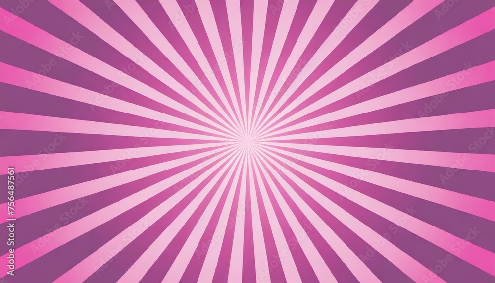 Pink Sunburst Pattern Sunrise Background Radial Rays Background Retro