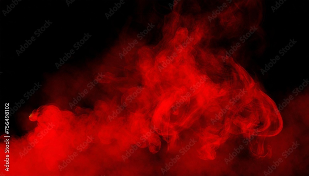 abstract red smoke mist fog on a black background red smoke on a black ...