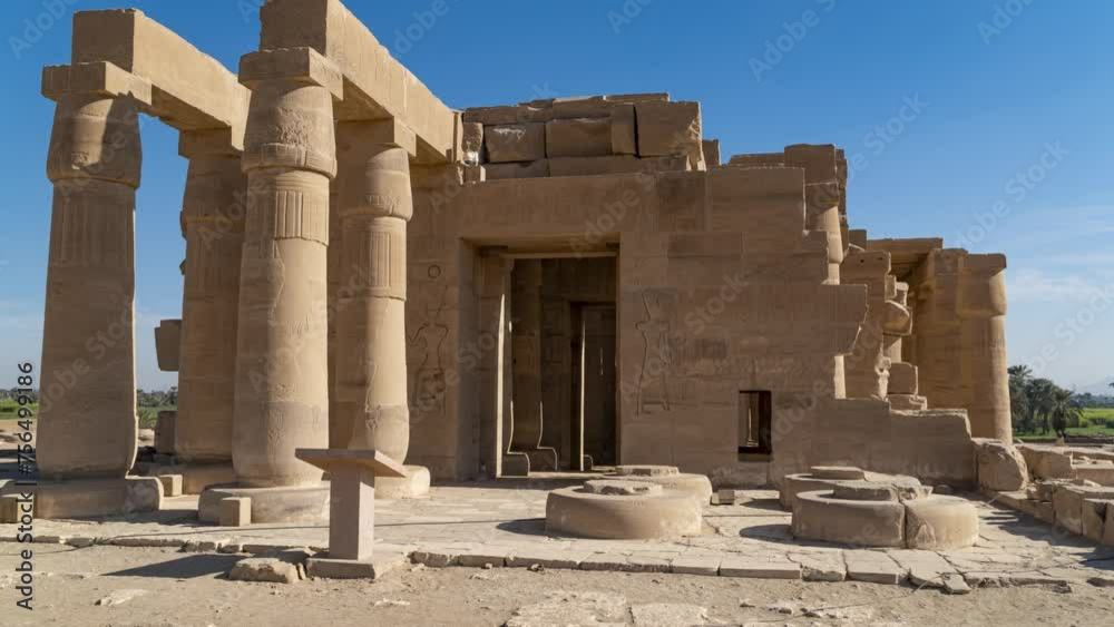The Ramesseum is the memorial temple or mortuary temple of Pharaoh ...