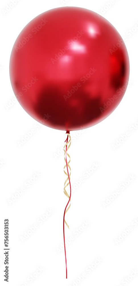 Realistic vector red balloons isolated on white background. Helium ...