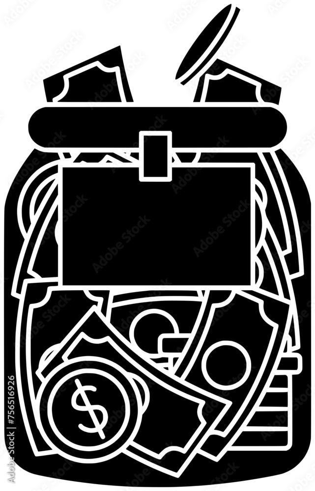 financial illustration money silhouette finance logo accounting icon ...